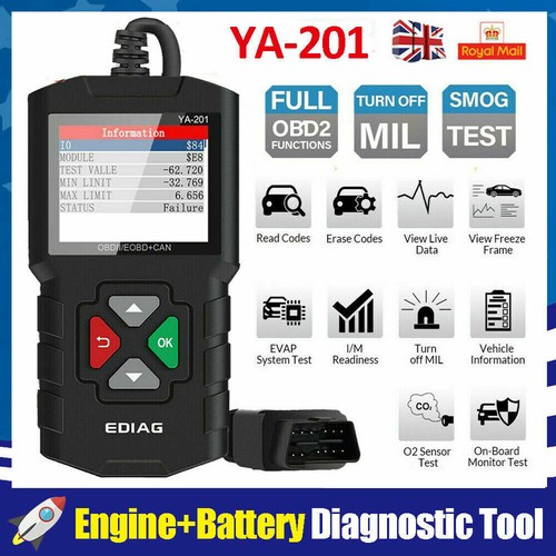 Toyota Yaris OBD2 Engine Battery Code Reader Scanner EML DTC Scan Tool ...
