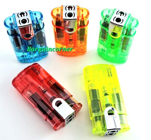 Dual Flame Lighters Soft & Jet Double Electronic Torch Pocket Lighter ...