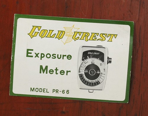 GOLD CREST EXPOSURE METER PR-66 INSTRUCTIONS/131703 | eBay