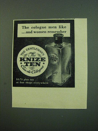 1949 Knize Ten Eau de Cologne Ad - The cologne men like and women ...