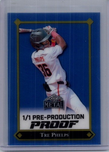 Tre Phelps 2025 Leaf Metal Baseball 1/1 Pre Production Proof | eBay