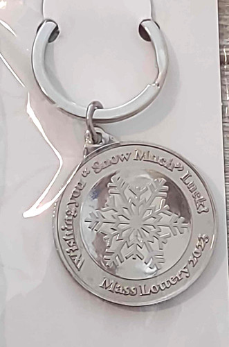 "Wishing You Snow Much Luck" 2023 Silver Key Chain Key Ring MA State ...