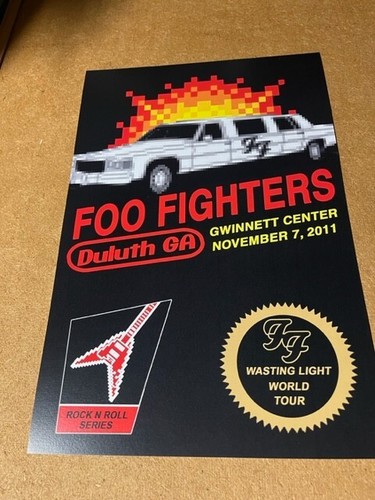 Foo Fighters Duluth GA 2011 Wasting Light Tour Cardstock Concert Poster ...