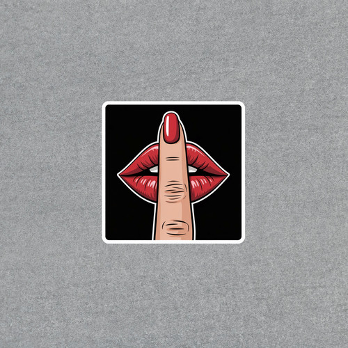 Shhh Red Lips Finger Pop Art Vinyl Sticker Decal #7019 | eBay