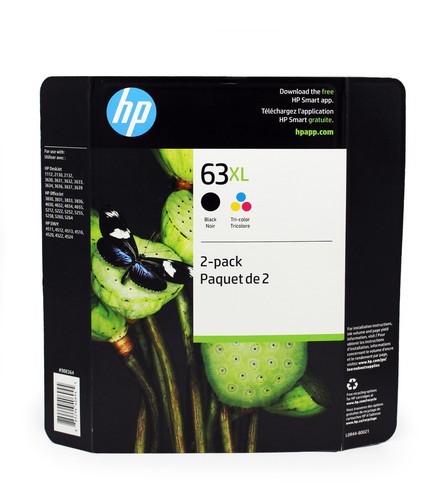 Genuine HP 63XL Black / Tri-Color High Yield Ink Cartridge 2 Pack - 03/ ...