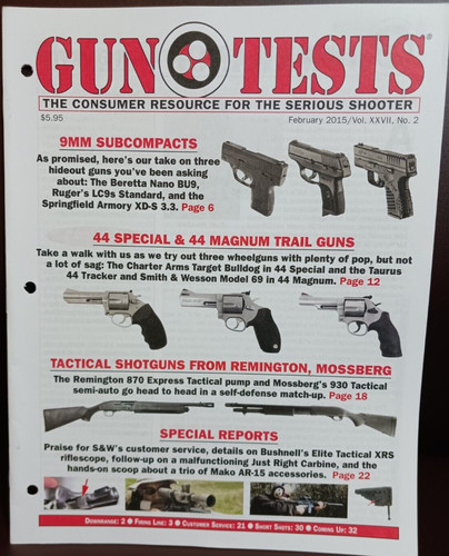 Gun Tests Magazine Feb 2015 Vol XXVII No 2 $3 off shipping for 2 see ...