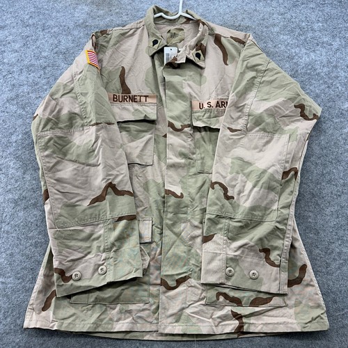 US ARMY Coat Large Long Desert Storm Tri Color Camo Combat BDU Uniform ...