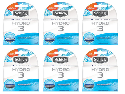 Schick Hydro 3 Refill Razor Blade Cartridges, 24 Count BNIB | eBay