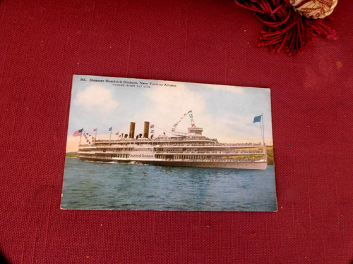 c.1920 New York Postcard Hudson River Steamboat Day Liner hendrix ...