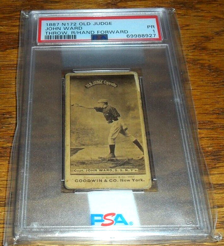 1887 N172 OLD JUDGE BASEBALL CARD CAPT JOHN WARD NEW YORK GIANTS HOF ...