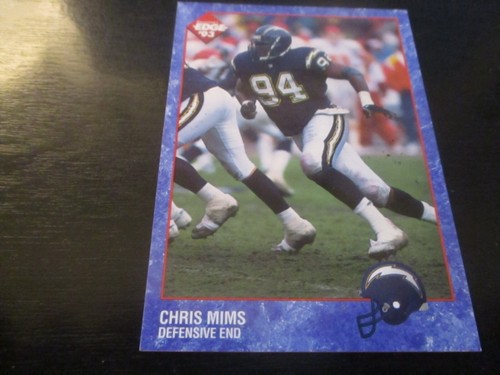 chris mims (san diego chargers - de) 1993 collector's edge card #210 ...