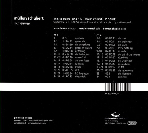 XAVER HUTTER/MARTIN RUMMEL/NORMAN SHETLER MÜLLER/SCHUBERT: WINTERREISE ...