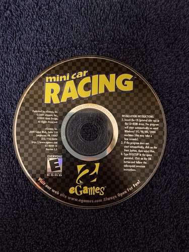 Vintage 2001 Mini Car Racing PC CD-ROM 2004 eGames | eBay