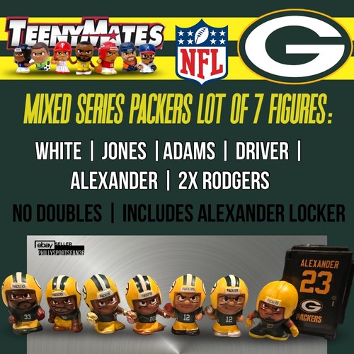 Lot Of 7 Teenymates NFL Green Bay Packers Rodgers Driver White ...