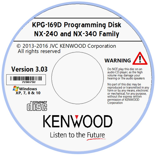Kenwood KPG-169D Version 3.03 Programming Software for NX-240 and NX ...