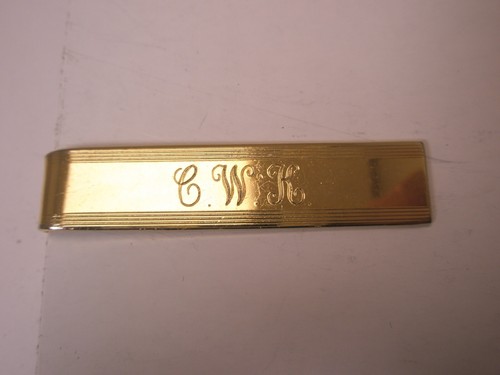 CWK Monogram Initials Letters Gold Tone Vintage FLEX-LET QUALITY Tie ...