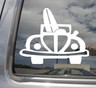 Woodie Surf Wagon - Surfer Woody Car Window Bumper Vinyl Decal Sticker ...