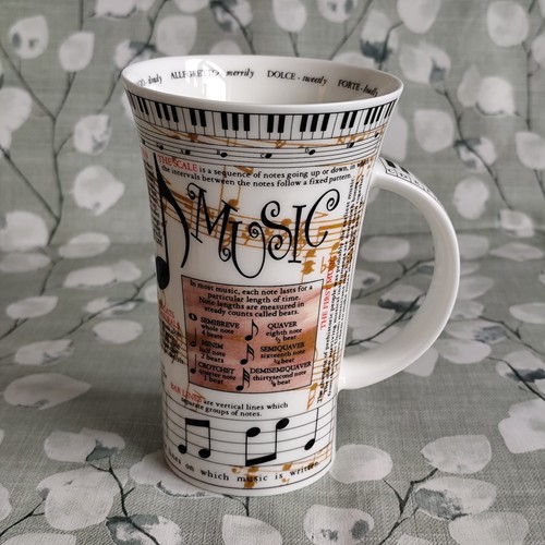 Dunoon 'Music' By Jackie Reynolds Fine Bone China Large 6in Latte Mug ...