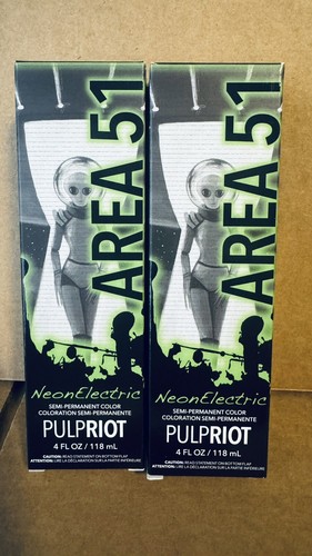 Pulp Riot AREA 51 (Neon Green) Semi Permanent Direct HairColor 4oz- SET ...