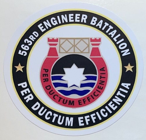 US Army 563rd Engineer Battalion "Per Ductum Efficientia" Sticker D950 ...