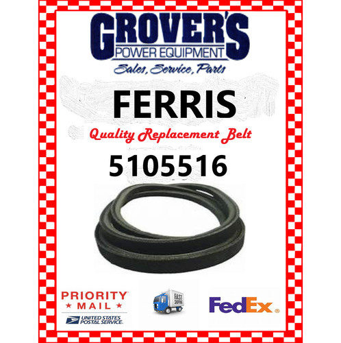 Genuine FERRIS 400S 48" Main Deck Drive OEM Belt. Part Number 5105516 ...