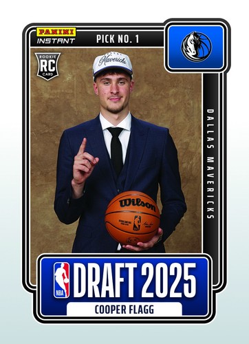 2025-26 Panini Instant NBA Draft Night Cooper Flagg #1 RC Rookie Card ...