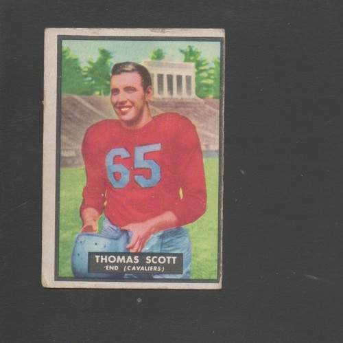 1951 Topps Football Card #7 Thomas Scott-Virginia Cavaliers Vg Ex Card ...