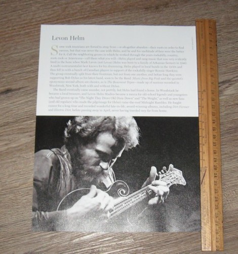 FAREWELL 2012 Levon Helm original ONE page PHOTO + article | eBay