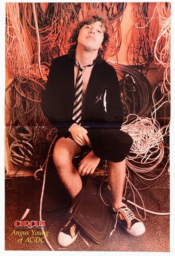 AC/DC ANGUS YOUNG LIVE~ORIG 1979 CENTERFOLD POSTER~VINTAGE PRINT ...