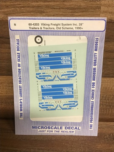 Microscale Decal N Scale 60-4203:Viking Freight System Inc 28” Trailers ...