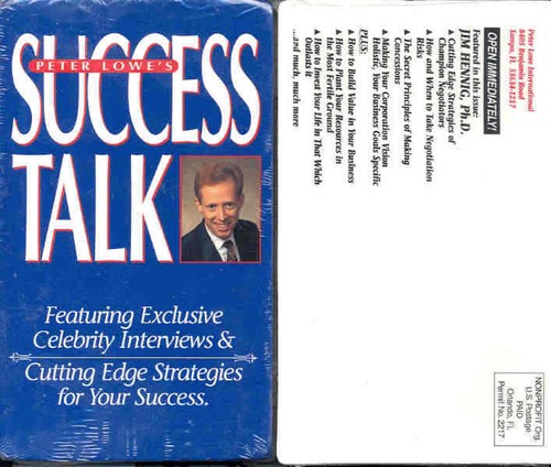 Peter Lowe Success Talk Jim Hennig, Ph.D Negotiator Audio Tape Cassette ...