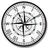 Compass Rose Pattern Wall CLOCK - Beachy and Nautical Home Decor - 7130 ...