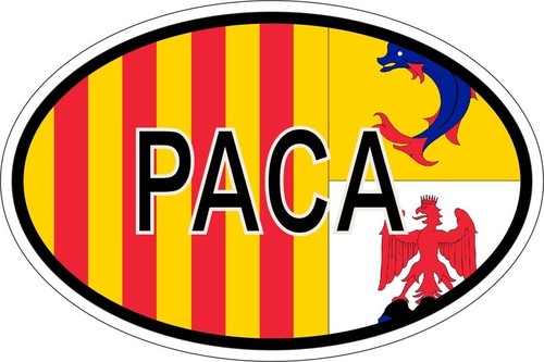 Oval Sticker Flag Country Code Department PACA Provence | eBay