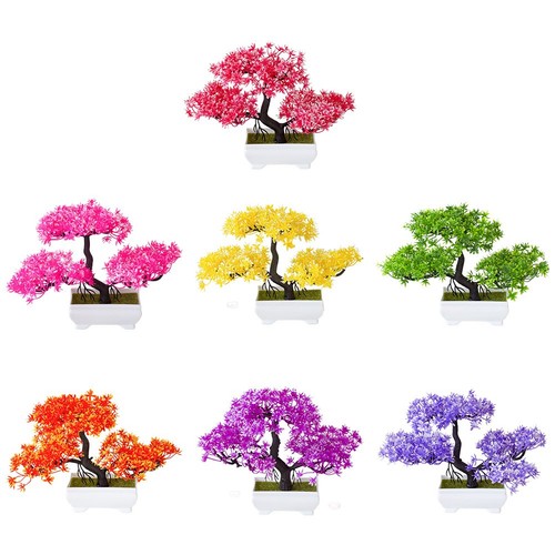 Faux Pine Tree Potted Plant 25x18 cm Small Artificial Tree for Store ...