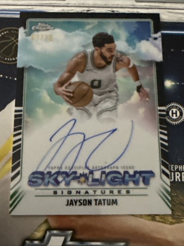 2024-25 Topps Chrome Jayson Tatum Sky Light Signatures Black Refractor ...