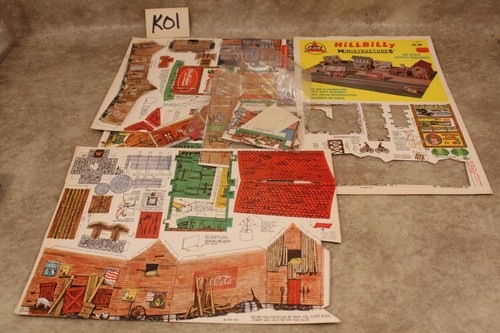 K01 VINTAGE A.H.M. Hillbilly Mini-structures HO scale cardboard cutout ...