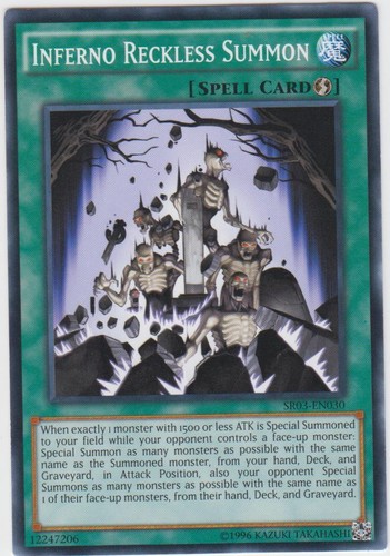 Yugioh! MP Inferno Reckless Summon - SR03-EN030 - Common - Unlimited ...