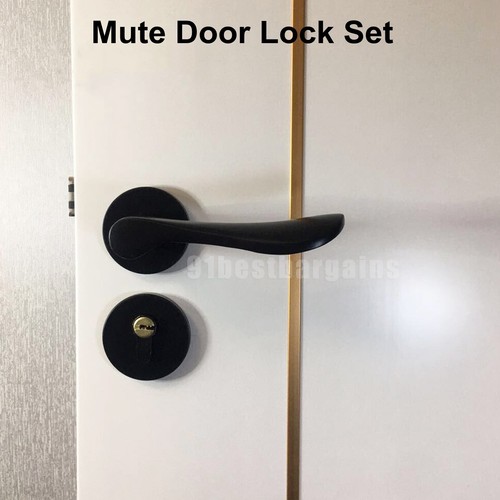 Cheap Mute Door Lock Set Interior Bedroom Bathroom Wood Door Lever Lock ...