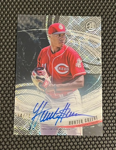 2018 Bowman Hunter Greene High Tek Tides of Youth Auto #TYHG Reds /75 ...