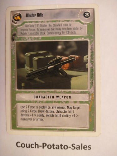 Star Wars White Border CCG Card Blaster Rifle NEW UNCIRCULATED Premium ...