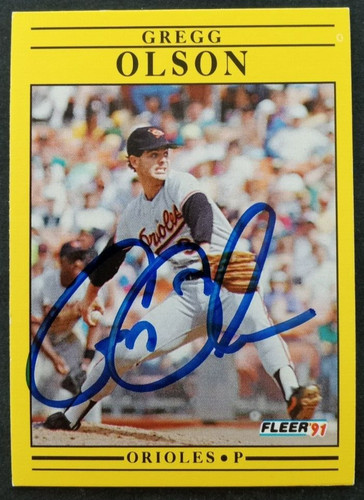 1991 Fleer SIGNED: Gregg Olson , ORIOLES #486 | eBay