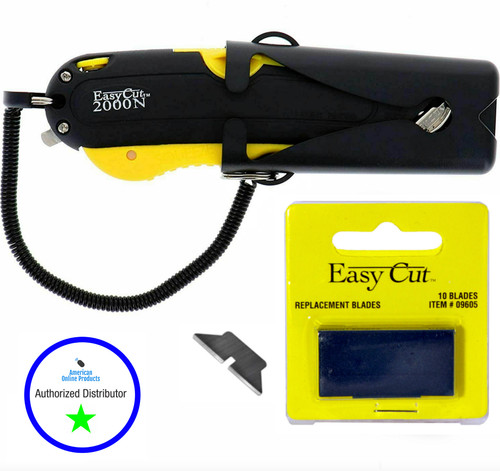 Easy Cut 2000 Safety Box Cutter Knife EASYCUT & PK OF 10 BLADES BEST ...
