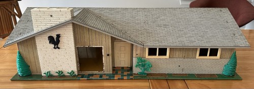 Vintage 1965 Marx 5025 Contemporary Dollhouse Tin Litho MCM Rooster ...