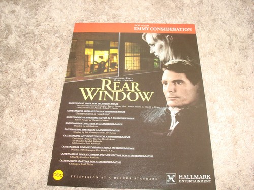 REAR WINDOW 1998 Emmy ad Christopher Reeve as Jason Kemp, Daryl Hannah ...
