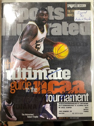Robert Tractor Traylor Michigan Autographed Signed Sports Illustrated ...