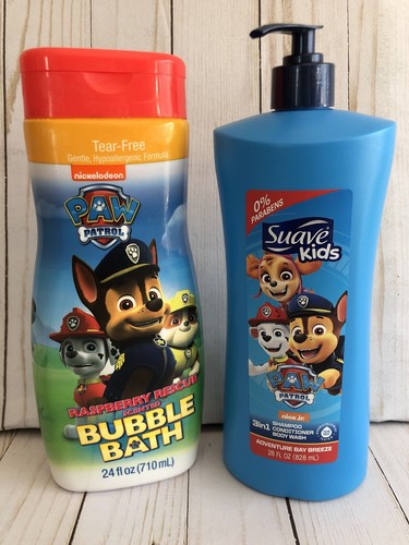 Paw Patrol 24oz Bubble Bath + 28oz Shampoo, Conditioner, Body Wash (3 ...