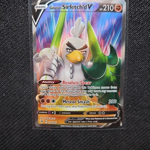 Pokémon TCG Galarian Sirfetch'd V Vivid Voltage 174/185 Holo Full Art ...