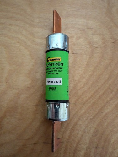 Bussmann FRN-R-100 Fusetron Energy Efficient 250Vac Dual-Element Time ...