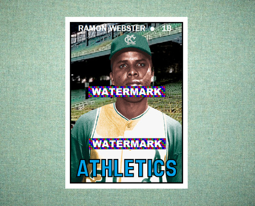 Ramon Webster Kansas City Athletics A's 1967 Style Custom Baseball Art ...