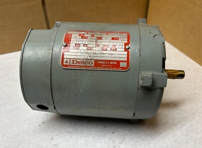 Delco Remy Three Phase AC General Purpose Industrial Electric Motors ...